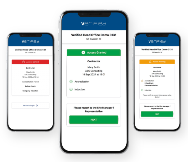 Visitor Access - On-site visitors use contactless sign-in by scanning ...